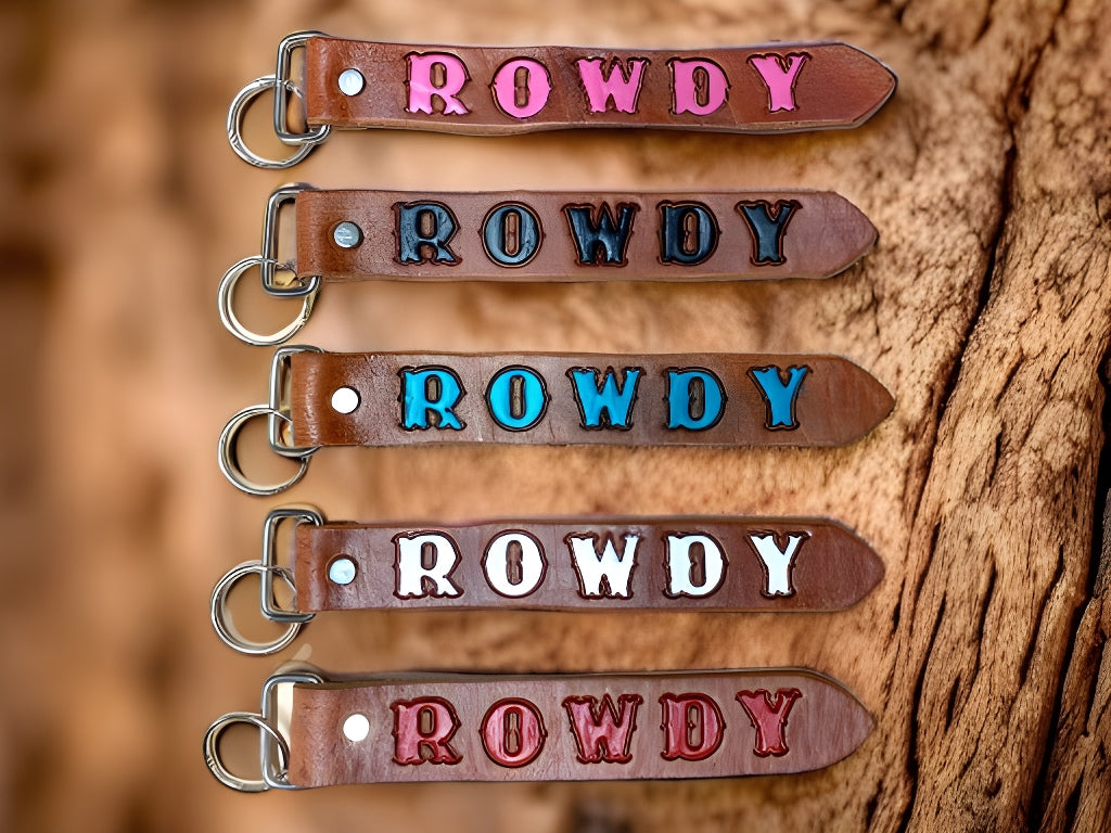 Rowdy: Handmade Western Leather Key Chains — Rowdy Rowels
